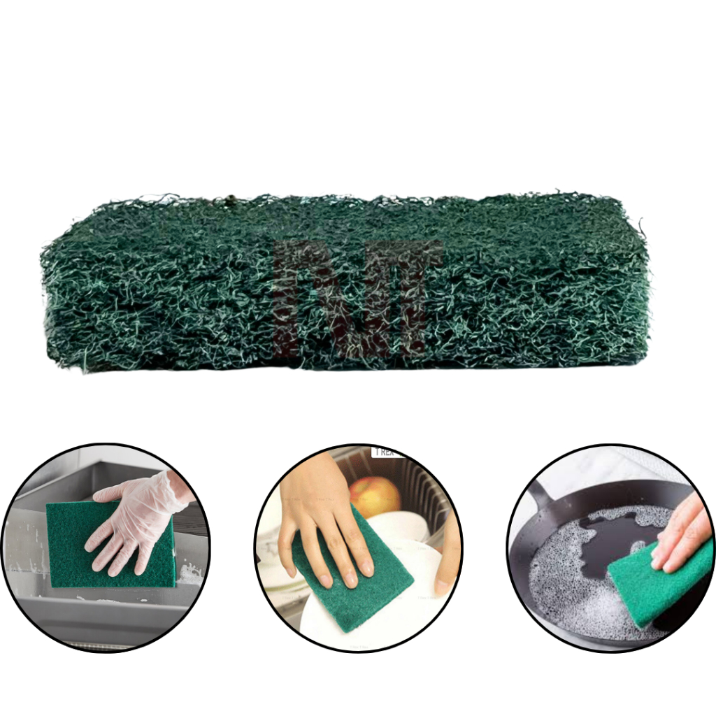 Green Scouring Pad / Scourer Cleaning Tool / Dish Wash Cloth / Span ...