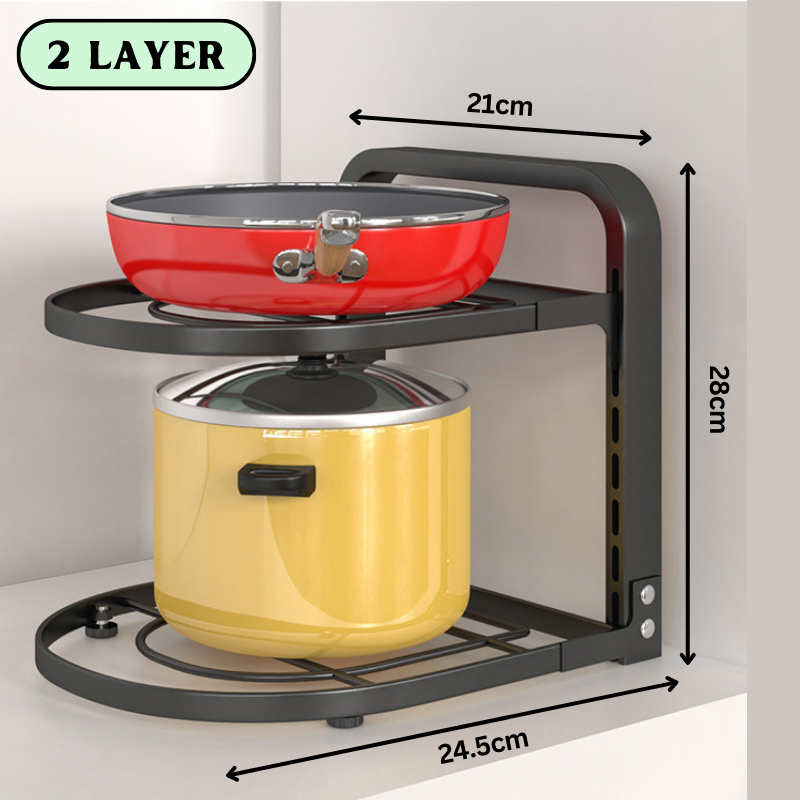 Multi-Purpose Stainless Steel Pot Rack Under Sink Rack Kitchen Cabinet ...