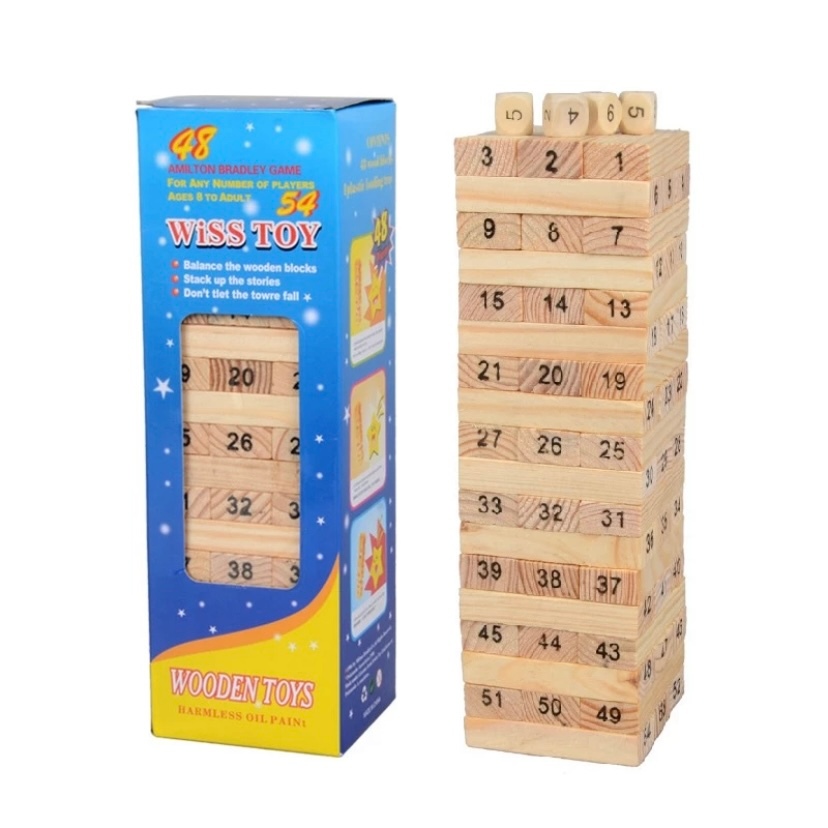 🔥Ready Stock🔥54 Pieces Wooden Stacking Block Wooden Stacking Block ...