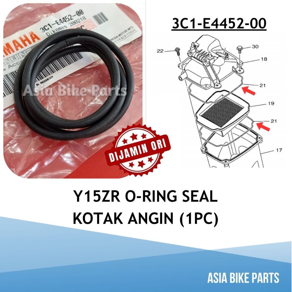 Yamaha Original Y15ZR Air Filter Box Seal / Getah O-Ring Kotak Angin ...