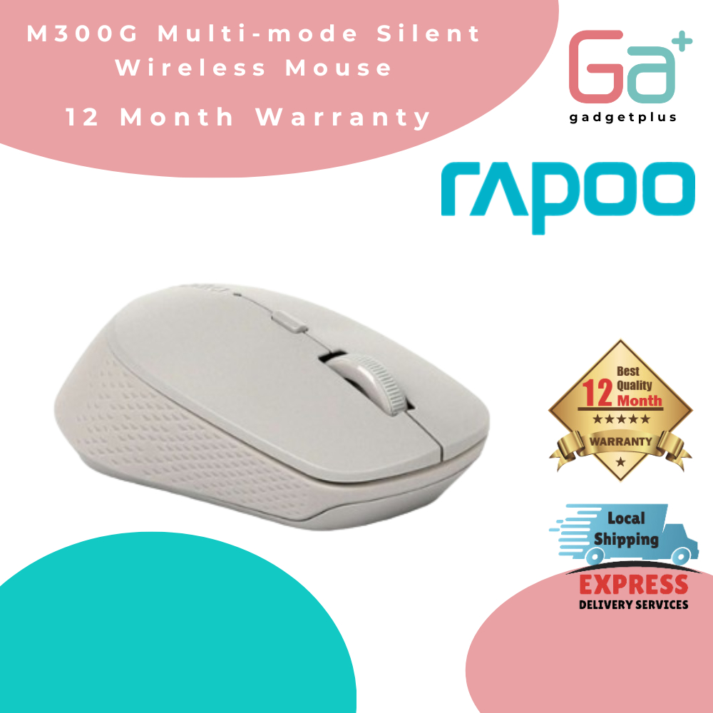 Rapoo M300G Multi-mode Silent Wireless Mouse with 1600DPI Bluetooth 3.0/4.0 RF 2.4GHz for Three ...