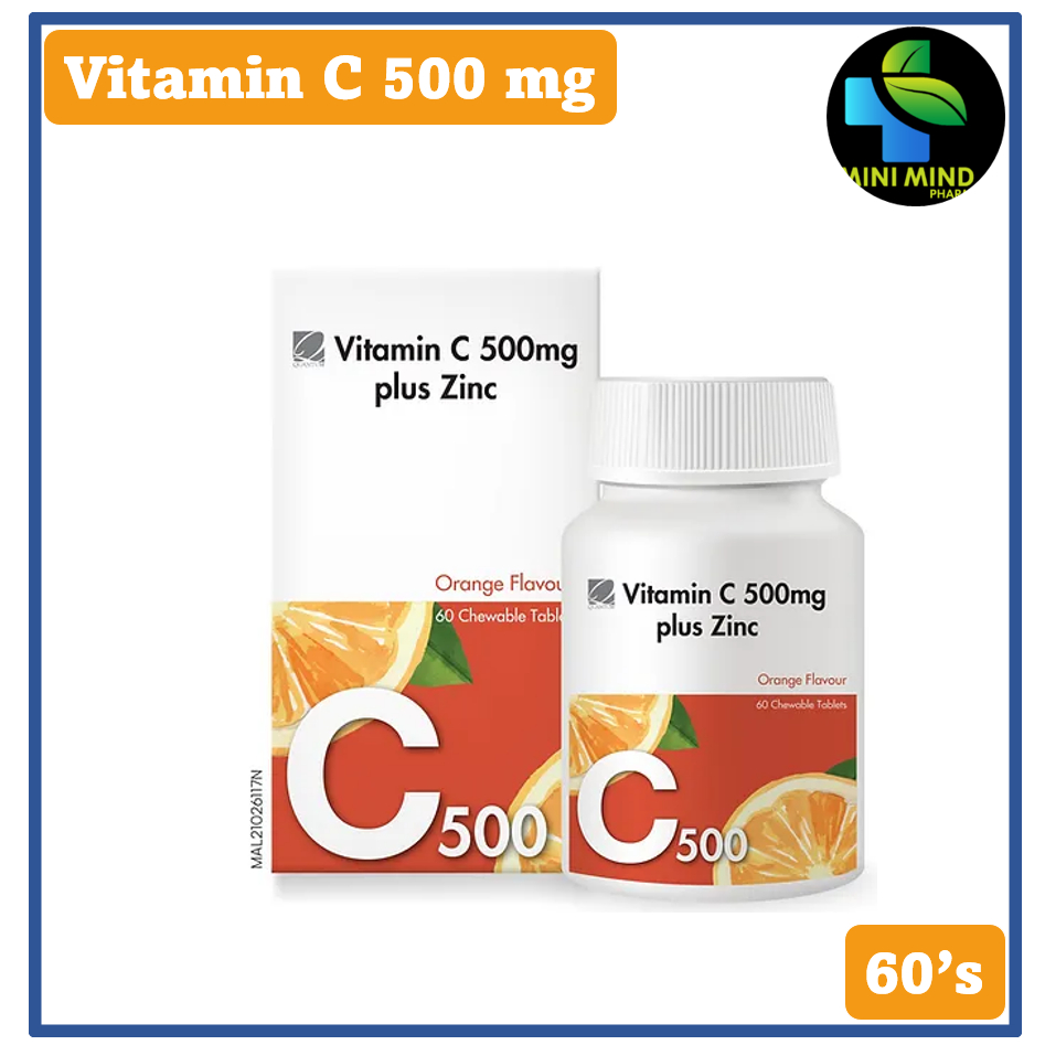Quantum Vitamin 500 mg Plus Zinc Chewable Tablets (60's) Malaysia Ready ...
