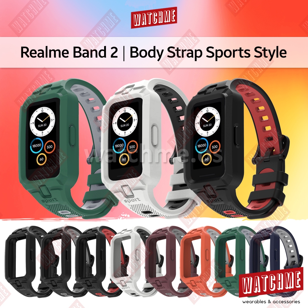 Realme Band 2 Strap, Body Cover Strap Sports Style, 2in1 Full Protect ...