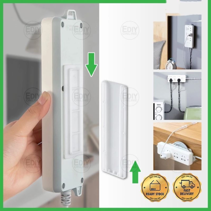 Power Socket Holder Wall Mounted Extension Self Adhesive Sticker ...