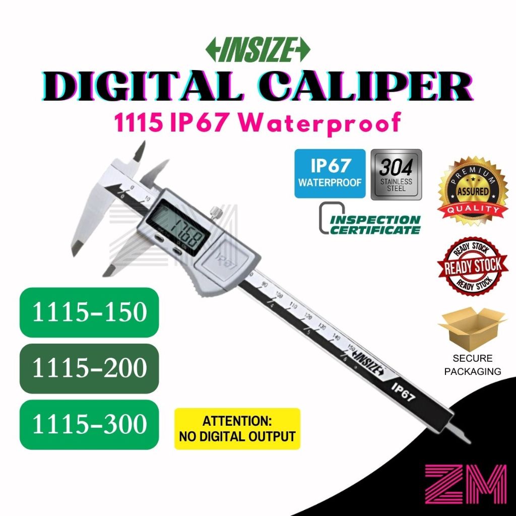 INSIZE IP67 Waterproof Digital Caliper 1115-150/1115-200/1115-300 ...