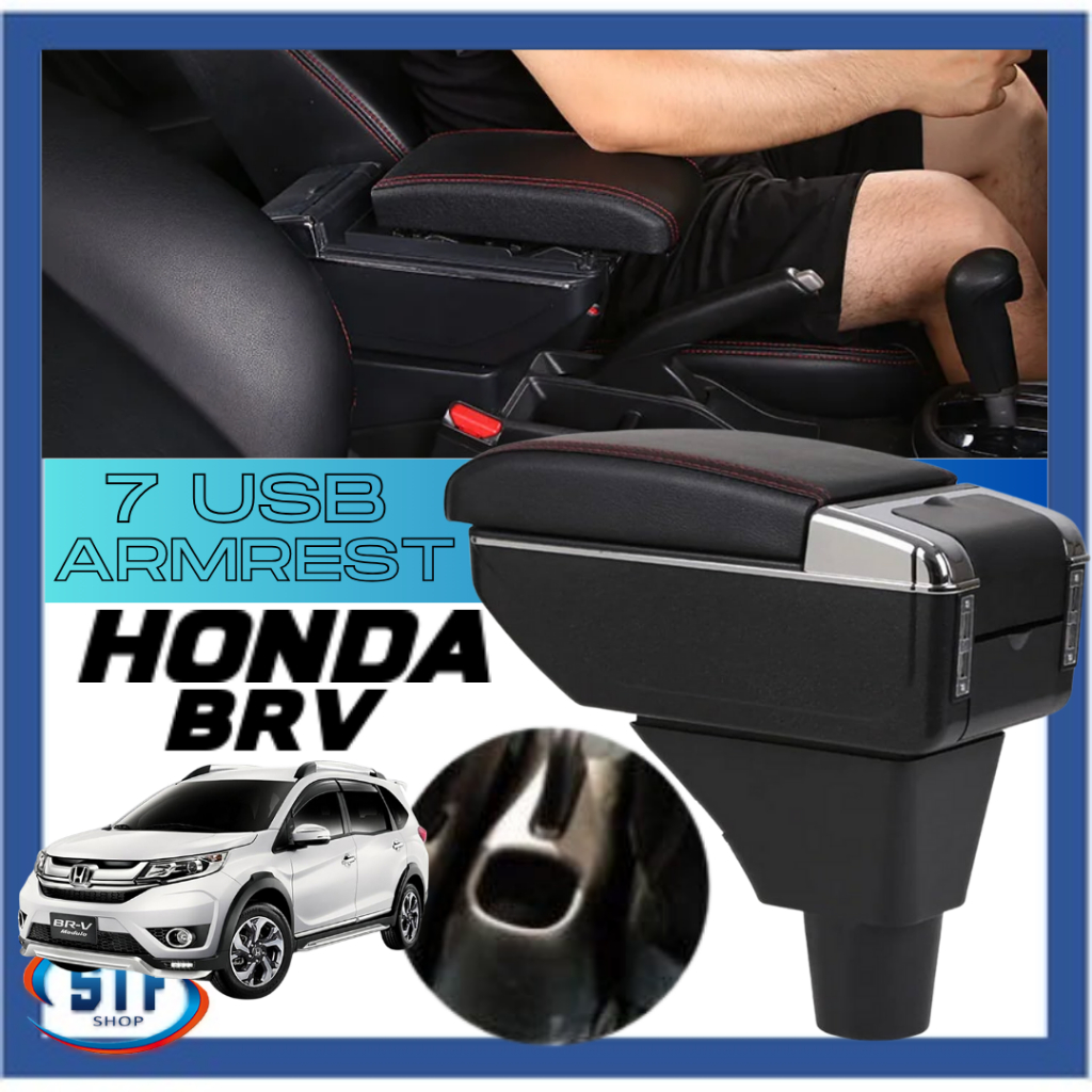 Honda BRV USB ARMREST ADJUSTABLE 7 CHARGING PORT WITH RED LINE | Shopee ...