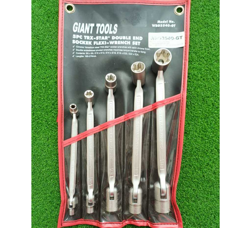 GT 5pcs Torx Star Double Flexible Socket Wrench E6-E24 / Torx Star ...