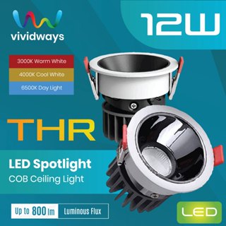 K2 VIVIDWAYS THR LED Spotlight/COB Ceiling Light 12W 3000K Warm White ...