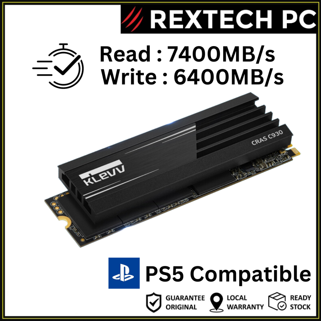 KLEVV CRAS C930 M.2 NVMe PCle Gen4x4 SSD 1TB / 2TB | PC / PS5 ...