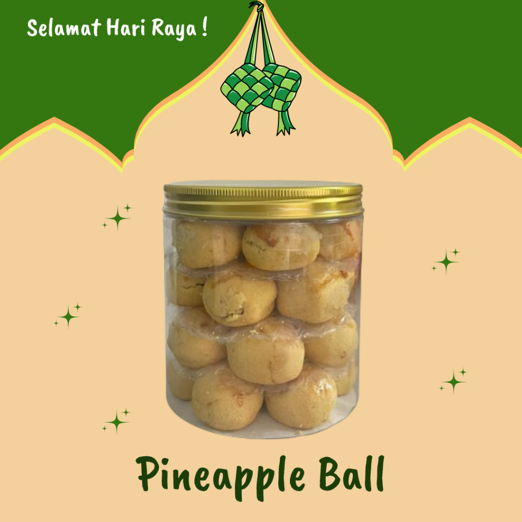 Pineapple Ball // Bola Nanas // Biskut Raya Kuih Raya | Shopee Malaysia
