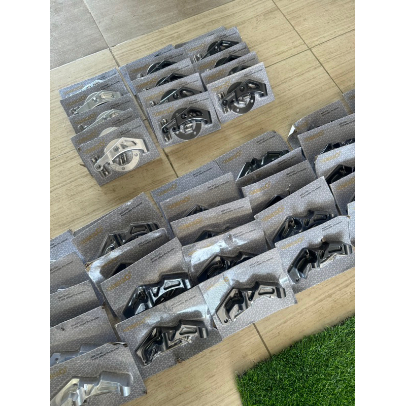 100% Original Hypertech bracket caliper brembo 4pot black silver ...