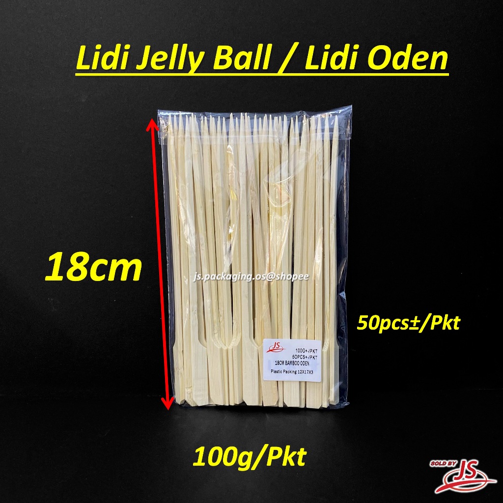 15cm/18cm/20cm/25cm Lidi Cucuk Oden Fruit Bamboo Stick Skewer Sausage ...