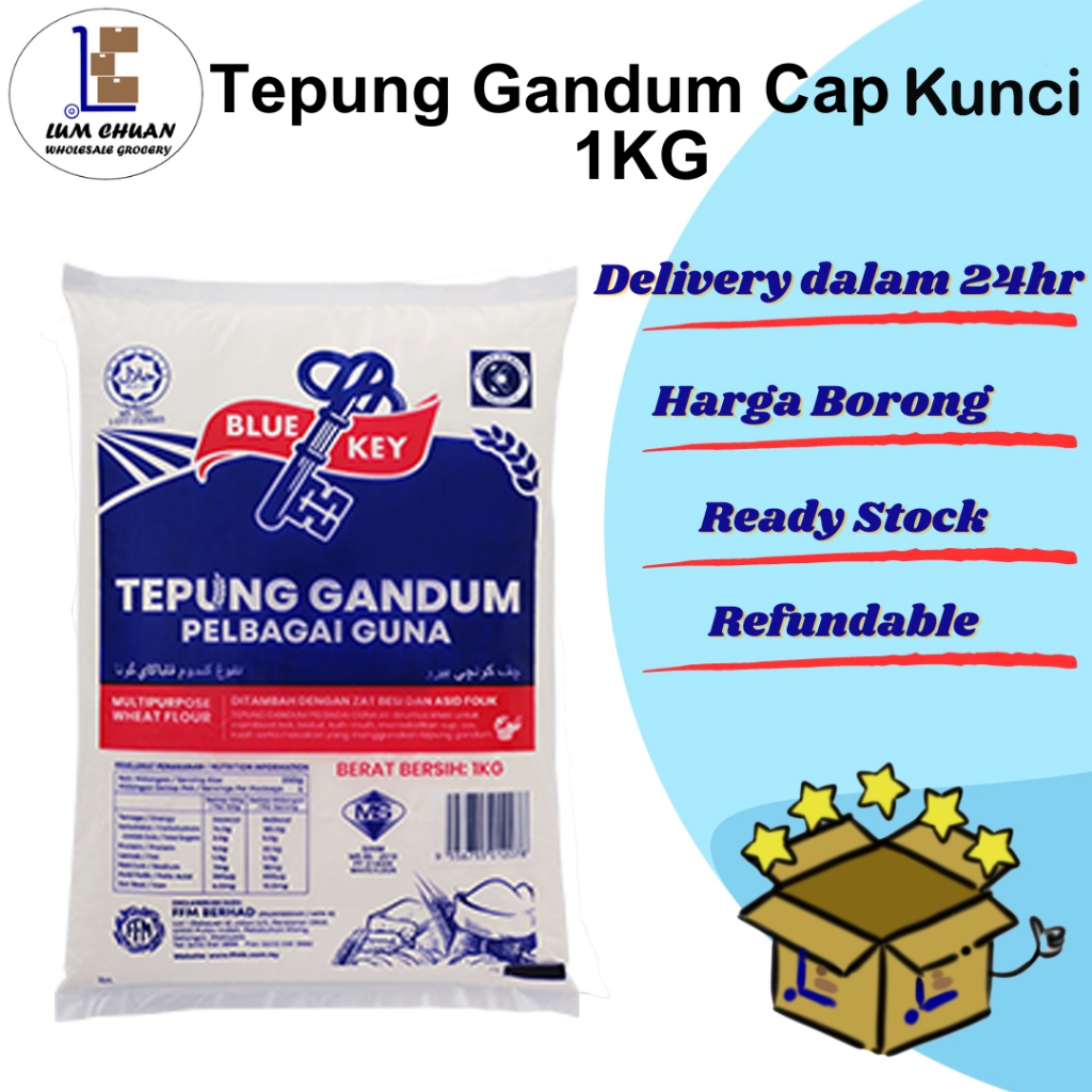 [Harga Borong] Tepung Gandum Cap Kunci [1KG] | Shopee Malaysia