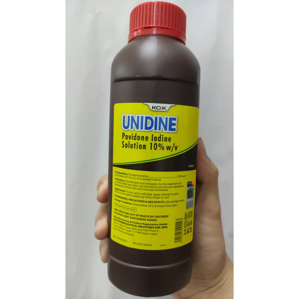 UNIDINE POVIDONE IODINE SOLUTION 10% 500ML | Shopee Malaysia