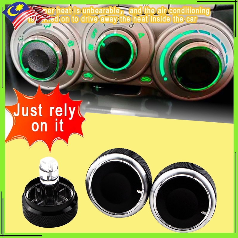 Perodua Myvi Aircond Knob Black 3pcs1st Gen 2005-2010 Aluminium Alloy ...