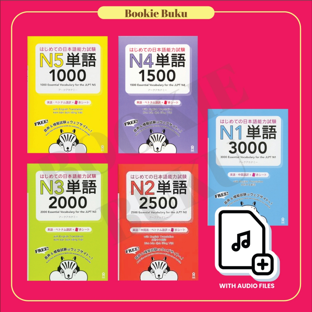Bookie Buku JLPT Essential Japanese Vocabulary N5-N1 Japanese Language Japanese Book | Shopee ...