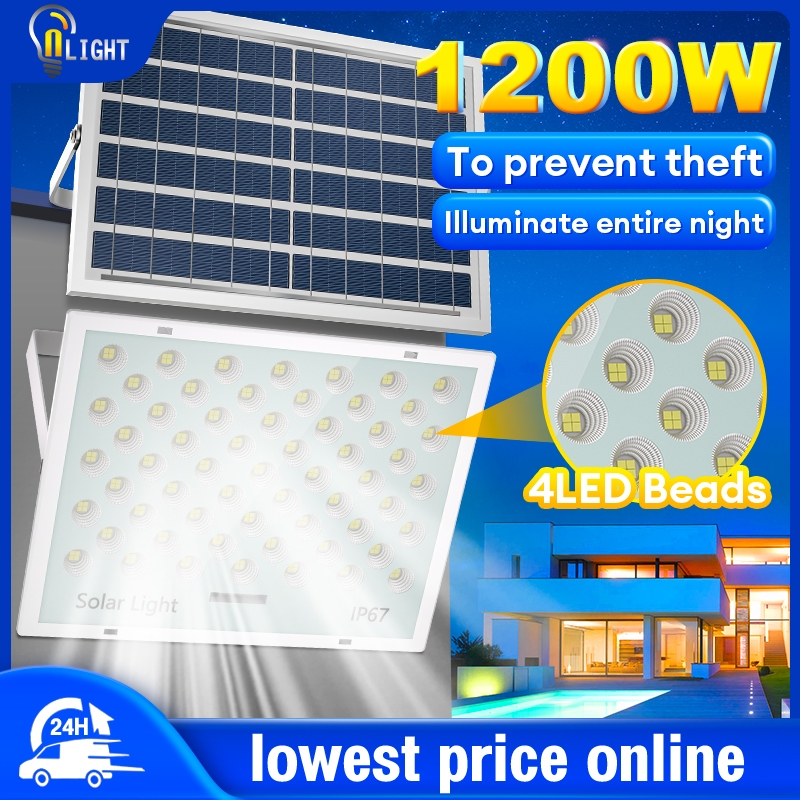 Lampu Solar Light Outdoor Lighting 1200W LED Solar IP67 Waterproof ...