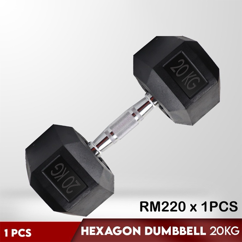 Hexagon 20KG Dumbbell Weight Training Fitness Dumbbell (20kg) | Shopee ...