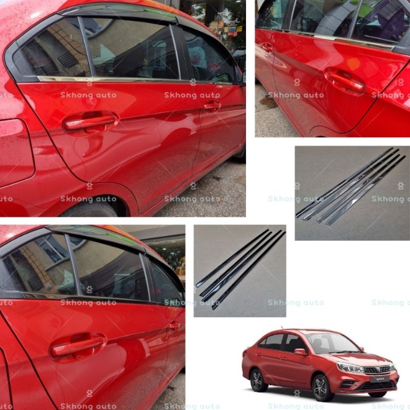 proton saga vvt 2016-2024 mc1 mc2 car window lining trim moulding ...