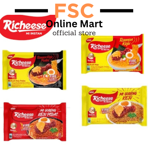 [FSC] Richeese Instant Noodle Cheese Ramen (65/67)gm x 5+1's | Shopee ...