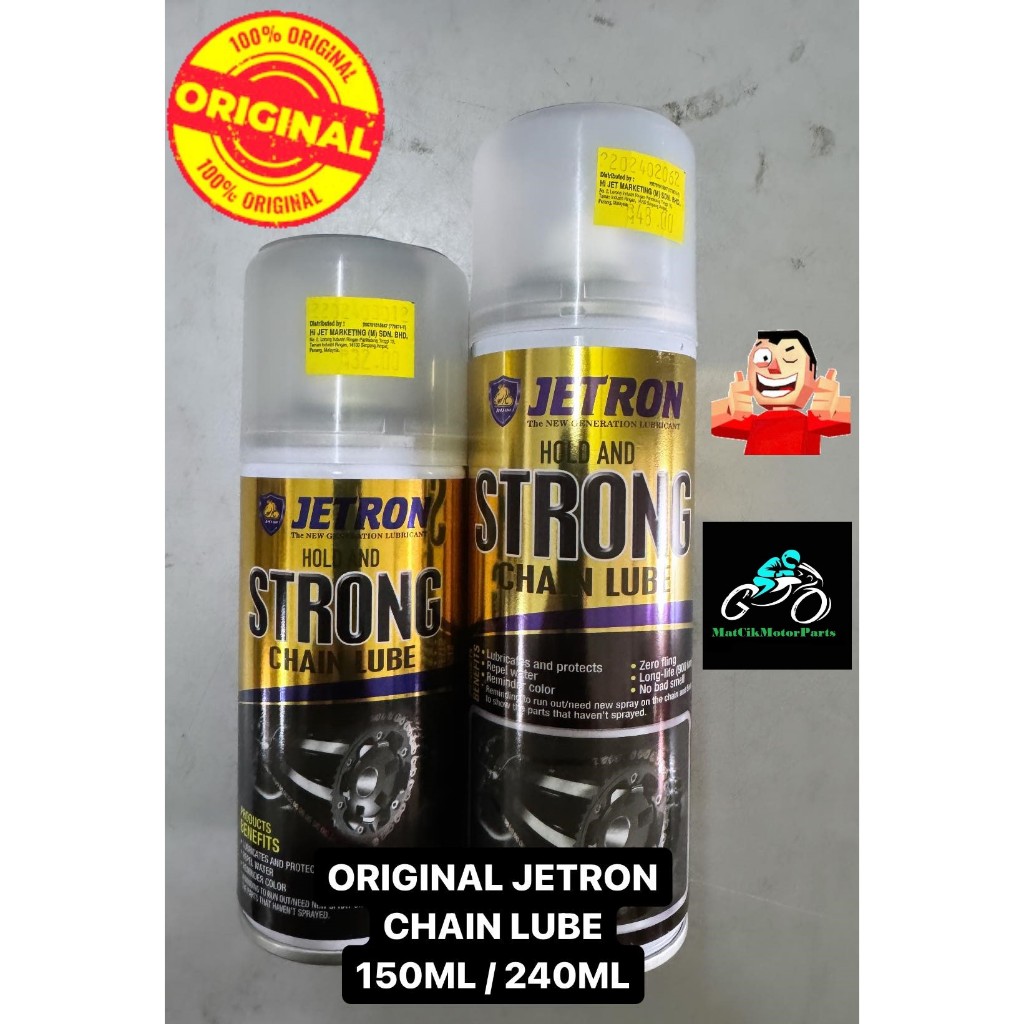 JETRON STRONG MOTORCYCLE CHAIN LUBE/MINYAK RANTAI MOTOR 150ML & 240ML ...