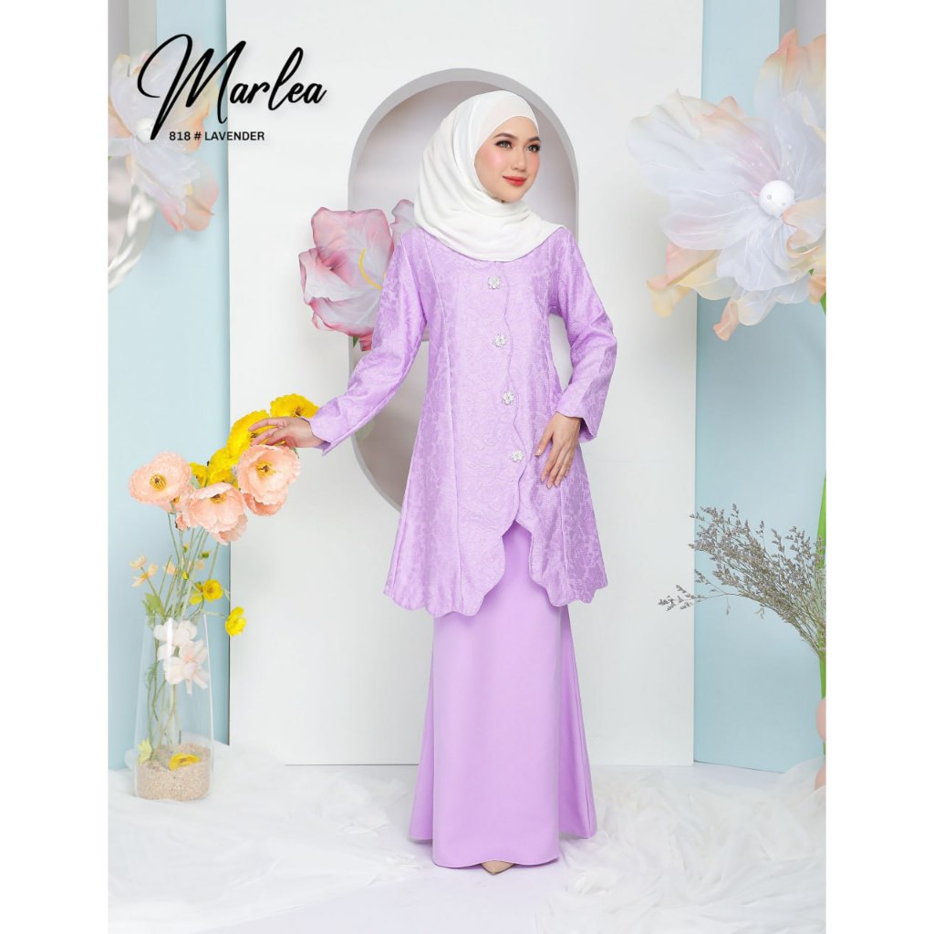 MARLEA KEBAYA MODERN FREE ACCESORI RAYA 2024 | Shopee Malaysia