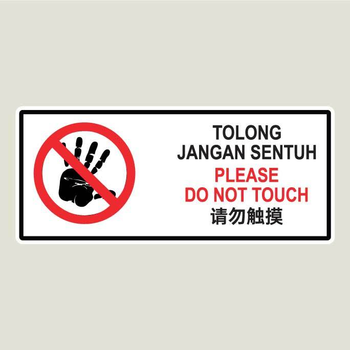 Signage and warning signs daily use 3 languages | Papan Tanda Kedai ...