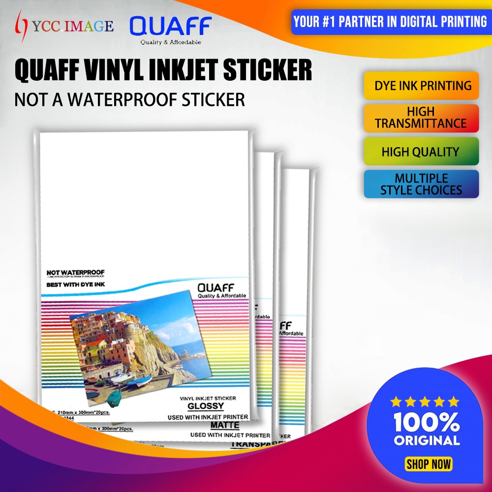 Quaff Vinyl Inkjet Sticker DIY Label Sticker Cartoon Sticker A4 Size ...