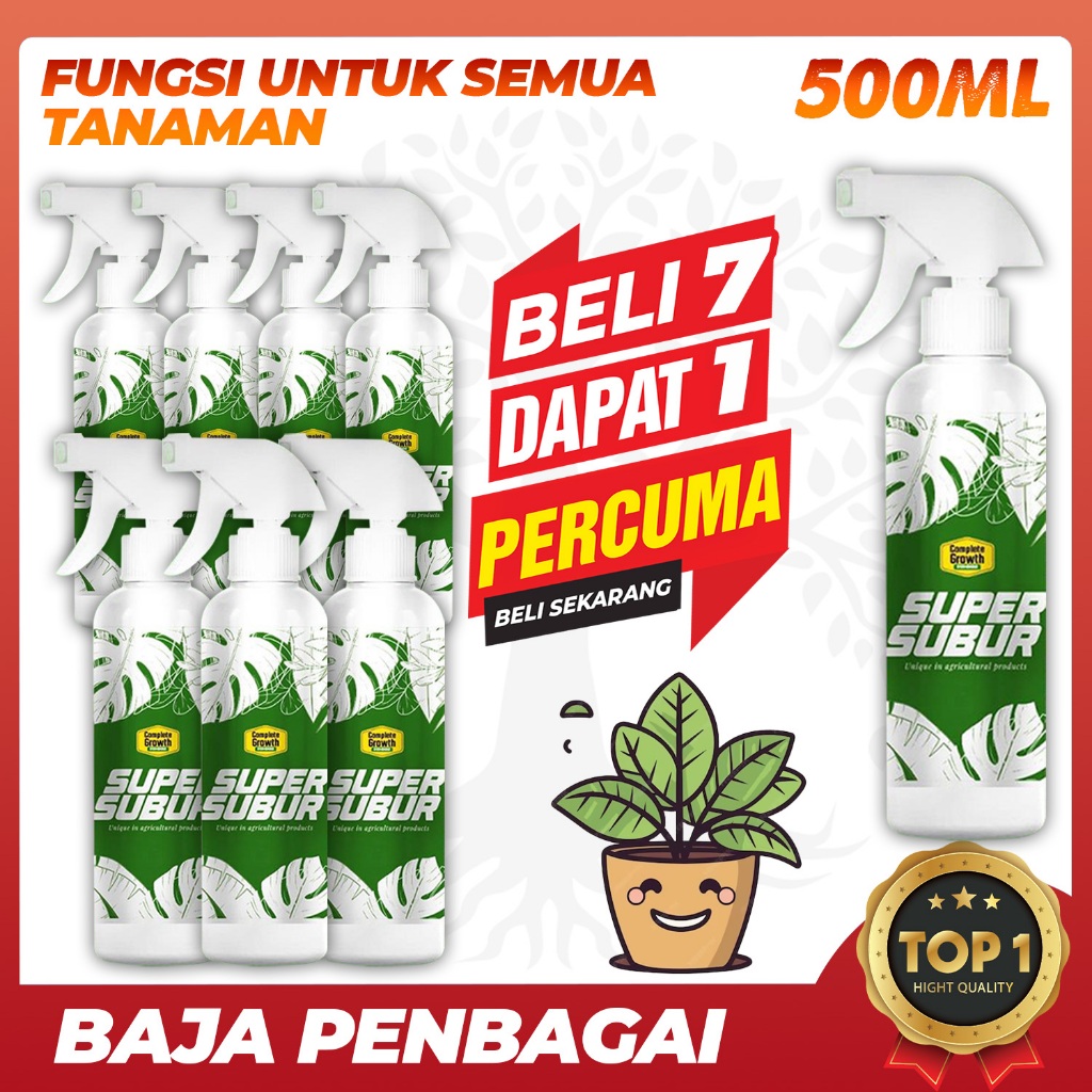 Beli 7 percuma 1 Baja Super Subur 500ml, Baja Super Subur/ Baja/ Baja ...