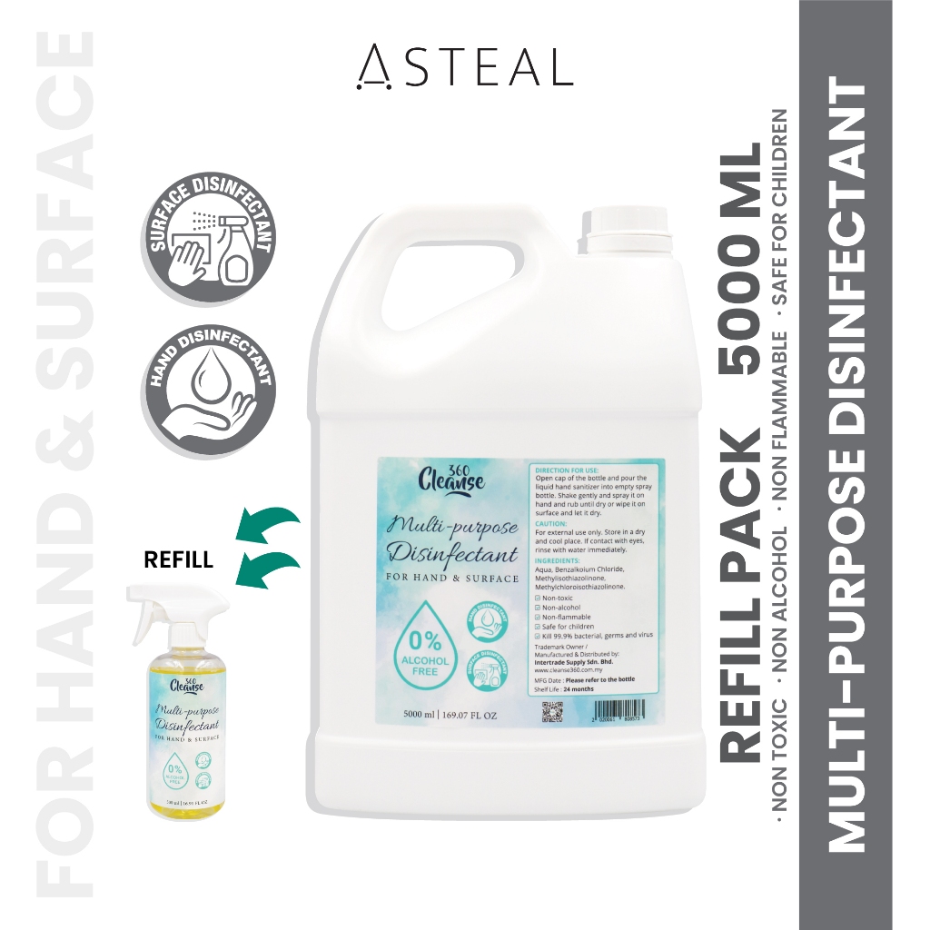 Cleanse360 Multi-Purpose Disinfectant For Hand & Surface [Refill ...