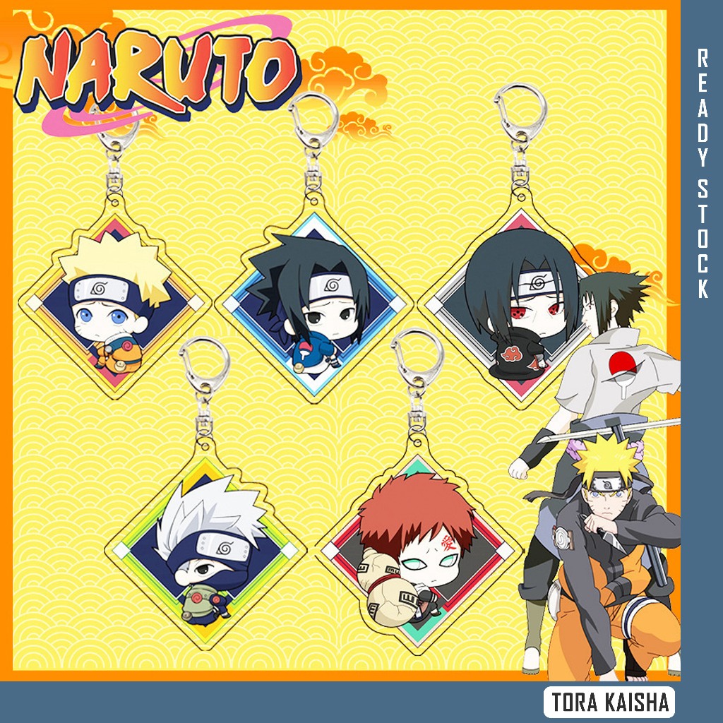 [TORA KAISHA] Ready Stock Naruto Keychain Acrylic Double Layer rantai ...