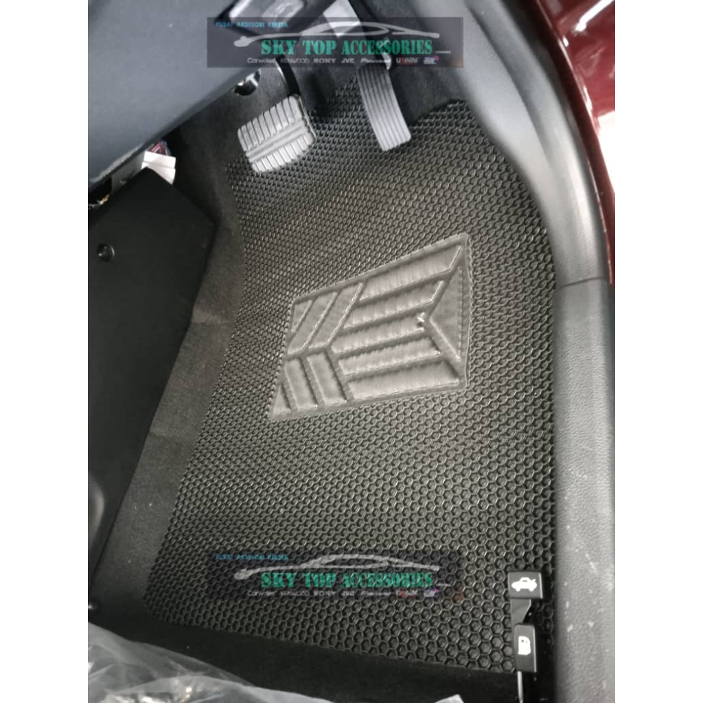 HEXAGON RUBBER MAT Karpet Kereta/Car Carpet Car Coil Floor Mat DIY ...