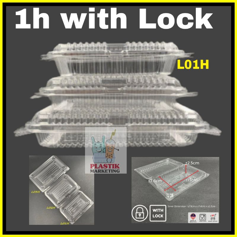 OpsL01h 50pcs/ Benxon 1h with Lock 50pcs/Plastic Tray With Lock/ Bekas ...
