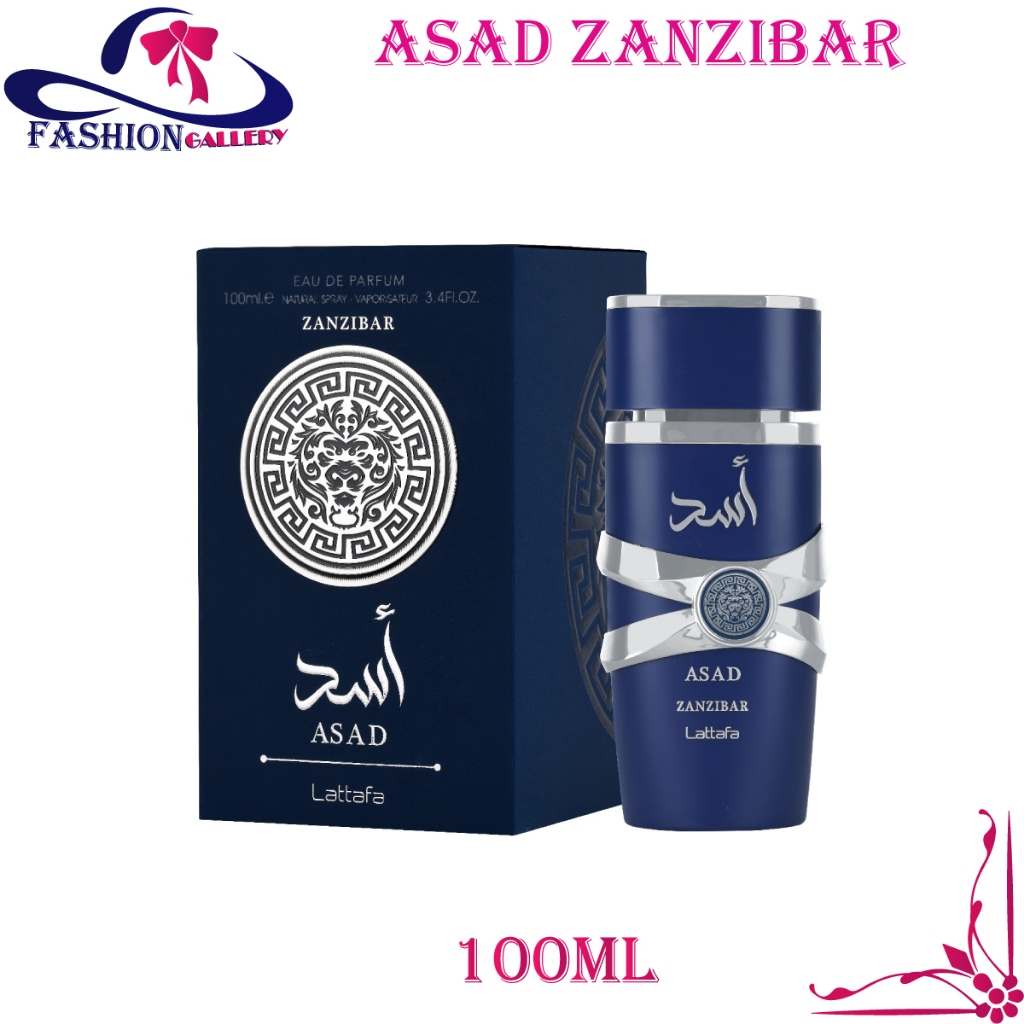 ASAD ZANZIBAR 100ML BY LATTAFA EDP PERFUME SPRAY 100% ORIGINAL | Shopee ...