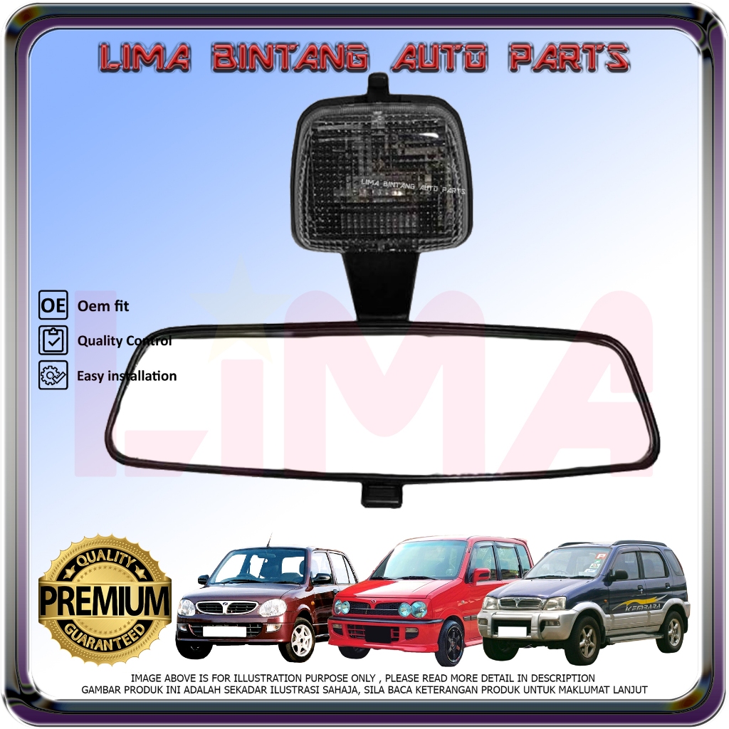 Perodua Kelisa , Kenari , Kembara Room Interior Mirror , Rear Roof View ...