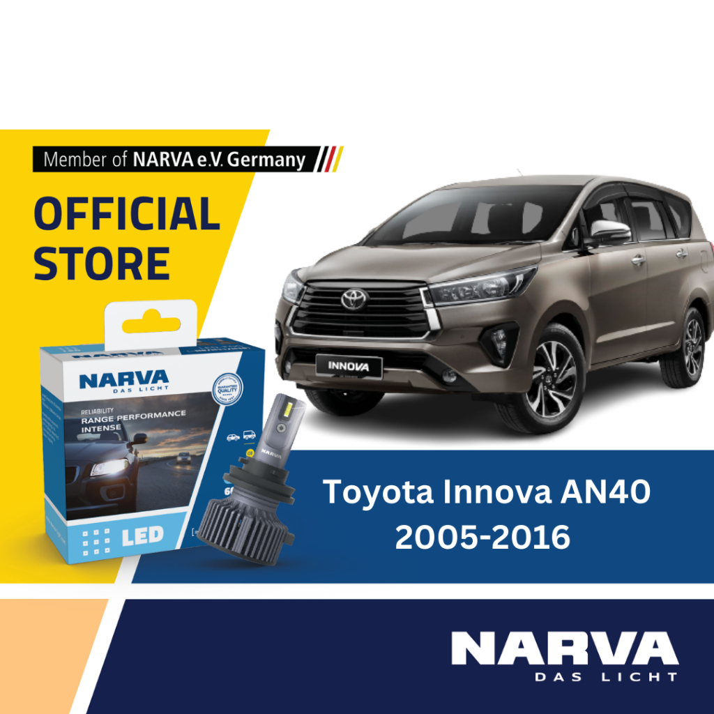 NARVA Car Headlight Bulbs Set (Reflector) Toyota Innova AN40 ('05-16 ...