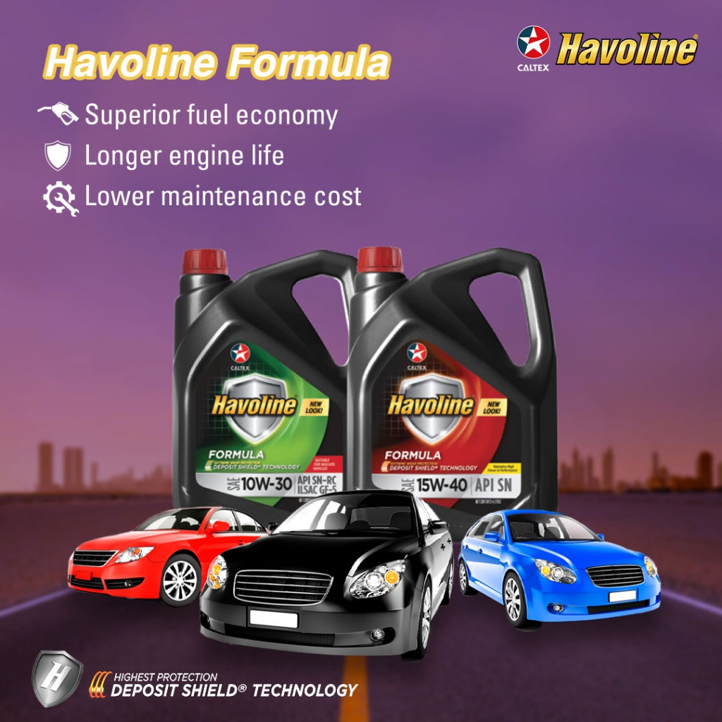 (FREE GIFT)CALTEX Havoline Formula SAE 10W-30 / 15W40 Mineral Engine ...