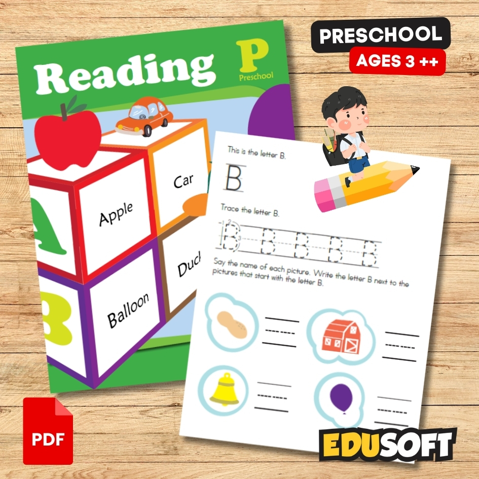 [ Soft Copy/ PDF ] Printable Preschool Learn Reading Worksheets ...