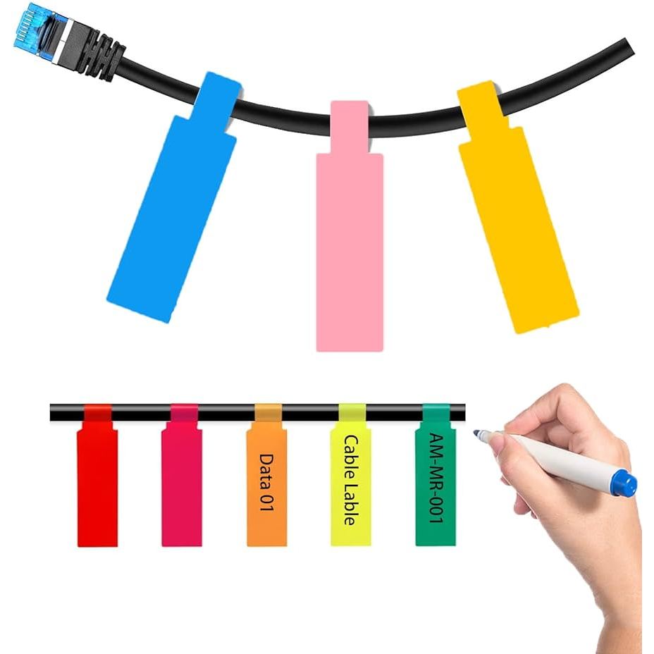 Cable Tie Label Colorful Stickers Cord Tag Marking Colour Code Self ...