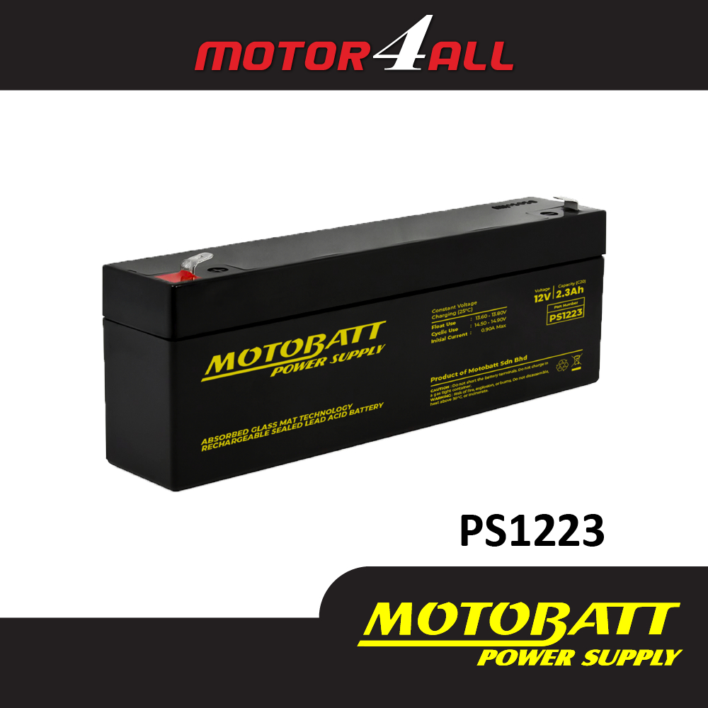 MOTOBATT POWER SUPPLY PS1223 (12V2.3Ah) T1 | Shopee Malaysia
