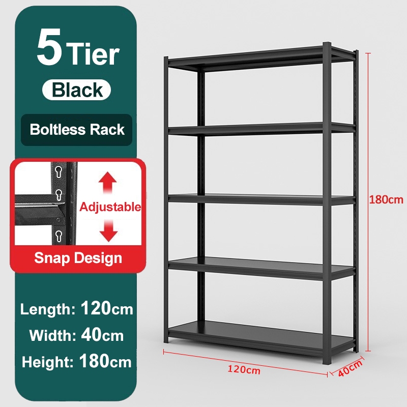 MT 4/5 Tier Rack Metal Rack Shelf Store Storage Rack Dapur Rak Buku Rak ...