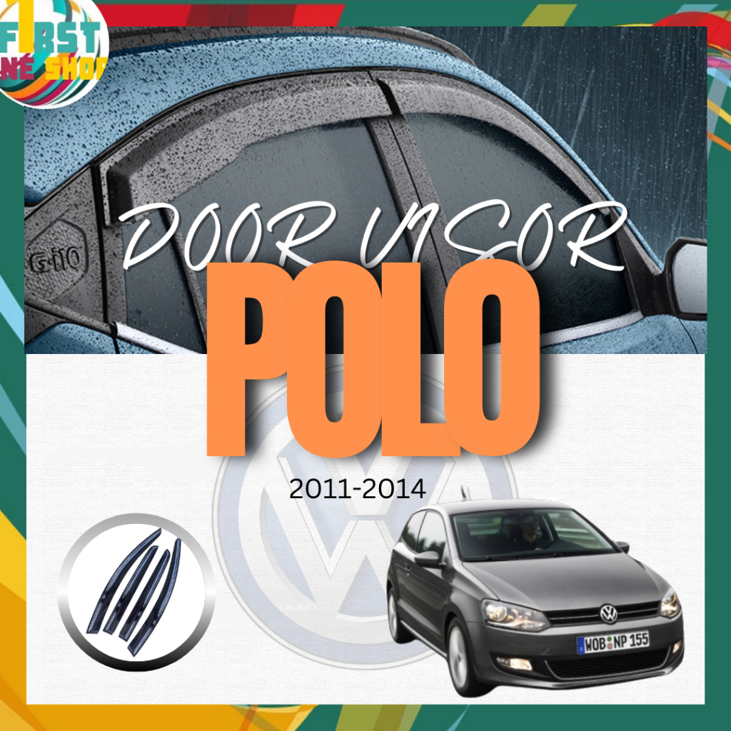 Volkswagen Polo 2011-2014 Door Visor Air Press Window Mugen Style ...