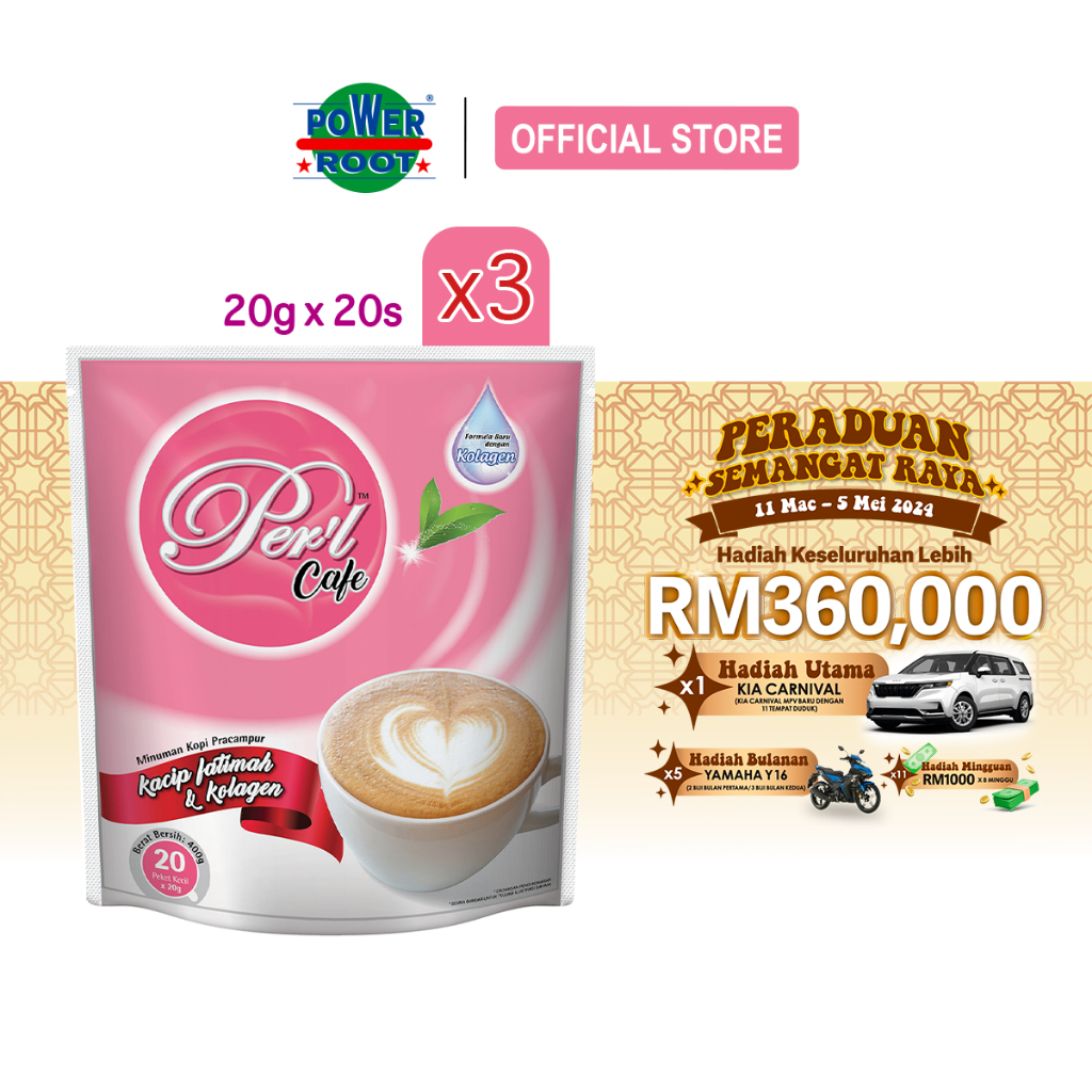 Per'l Kacip Fatimah & Collagen Cafe (20g x 20 Sachets x 3 Packs ...