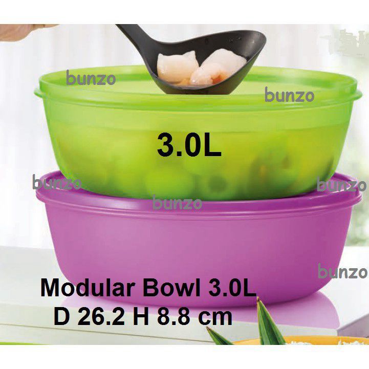7393 Tupperware Modular Bowl 3L/Modular Bowl - Ready Stock | Shopee ...