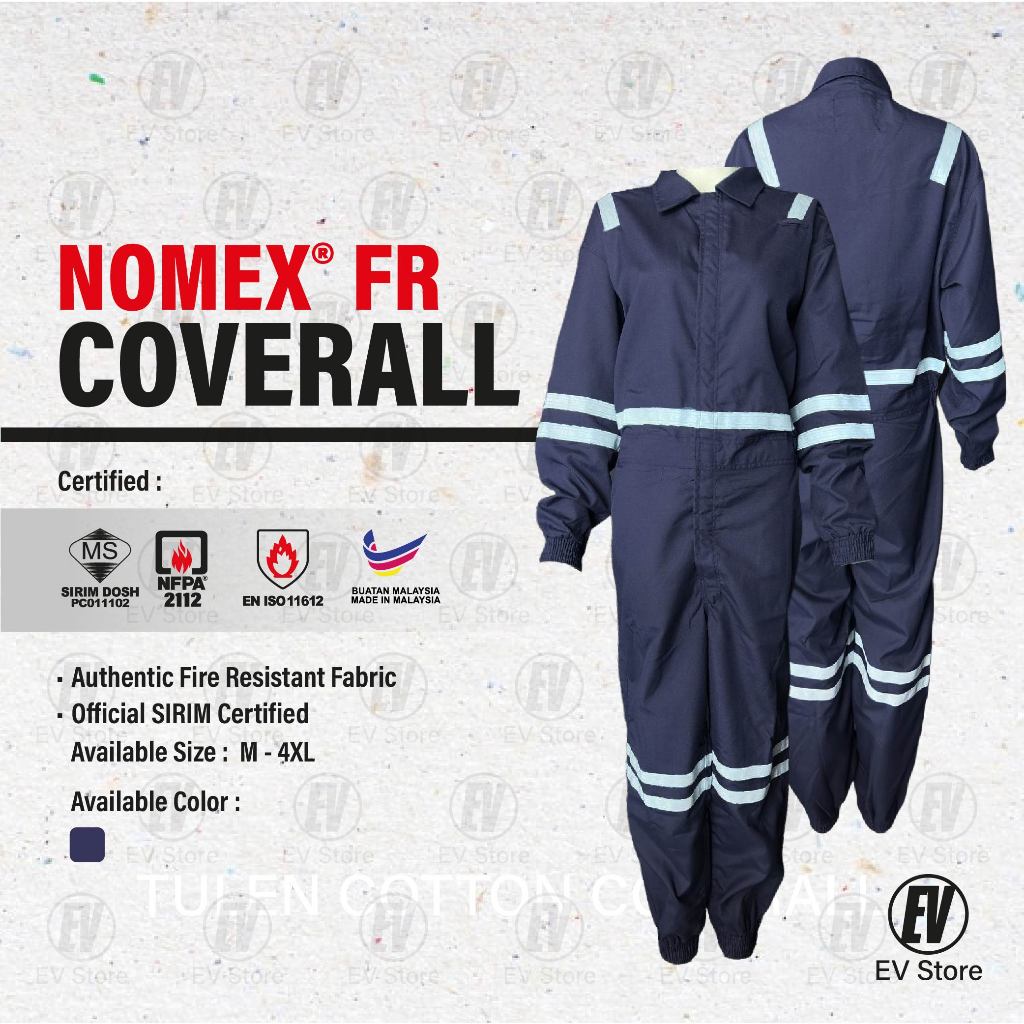 Sherwood Nomex Coverall 1” Reflector – Navy Blue | Shopee Malaysia