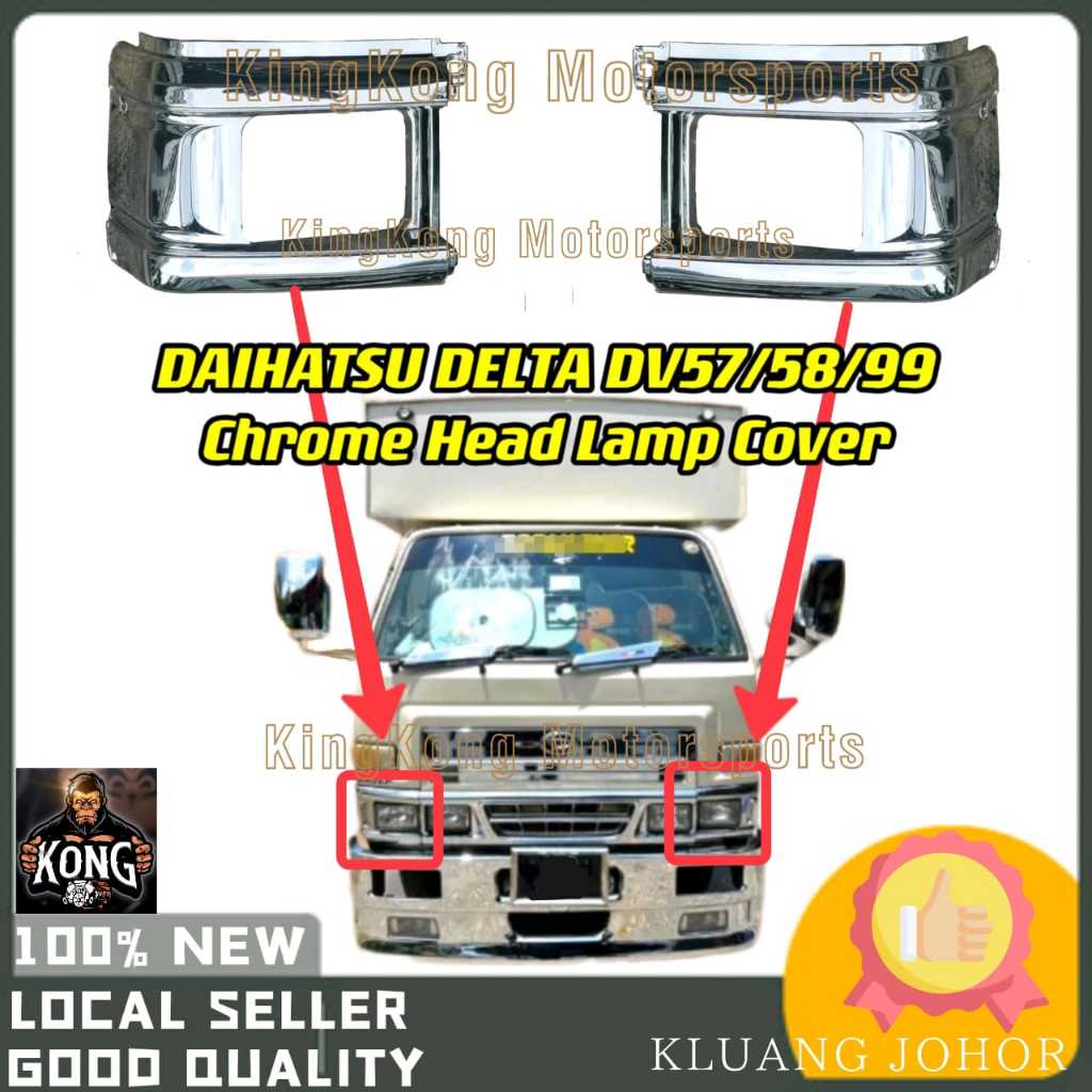 DAIHATSU DELTA DV57 DV58 DV99 DV116 CHROME HEAD LAMP RIM LORRY LORI ...