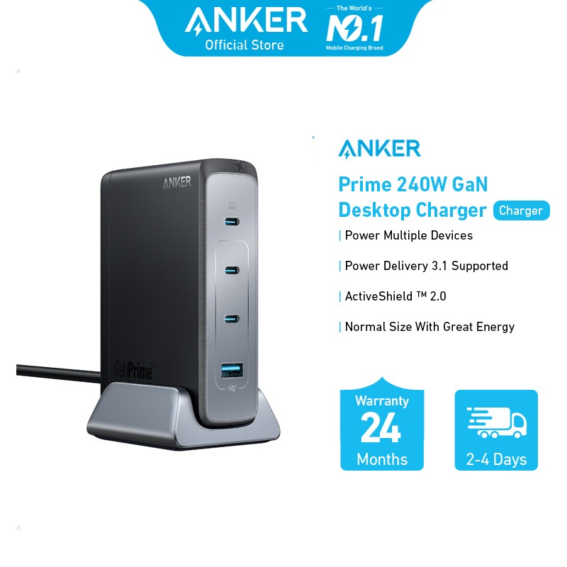 Anker Prime 240W GaN Desktop Charger (4 Ports) A2342 | Shopee Malaysia