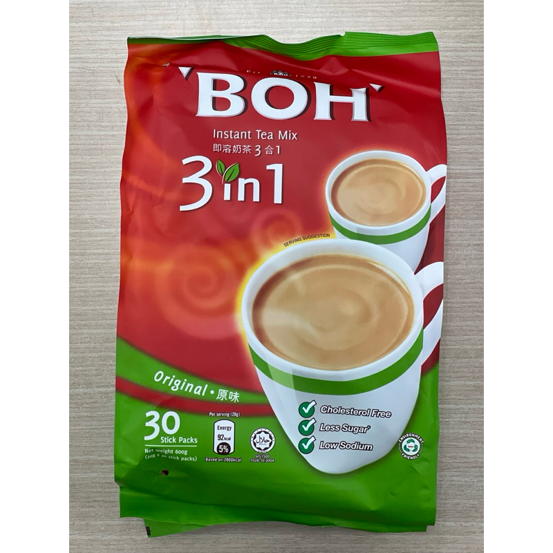 20g x 30 sticks Teh Boh Instant Tea Mix Original 3 in 1 Asli 即溶奶茶三合一 ...