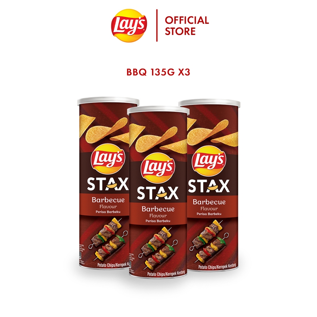 [Bundle of 3] Lay's Stax Original/Sour Cream & Onion/BBQ/Extra Cheese/Truffle/Shrimp Tom Yum ...