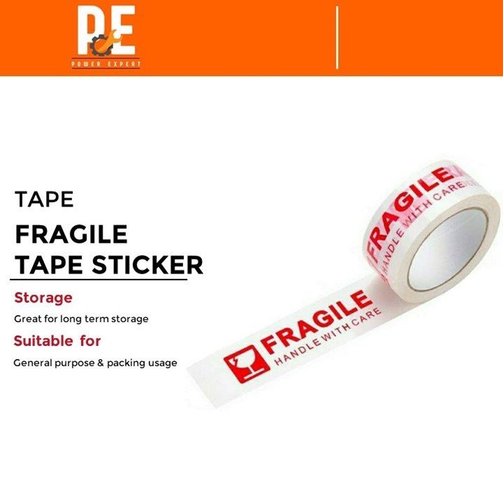 FRAGILE TAPE STICKER OPP FRAGILE HANDLE WITH CARE TAPE PITA MUDAH PECAH ...